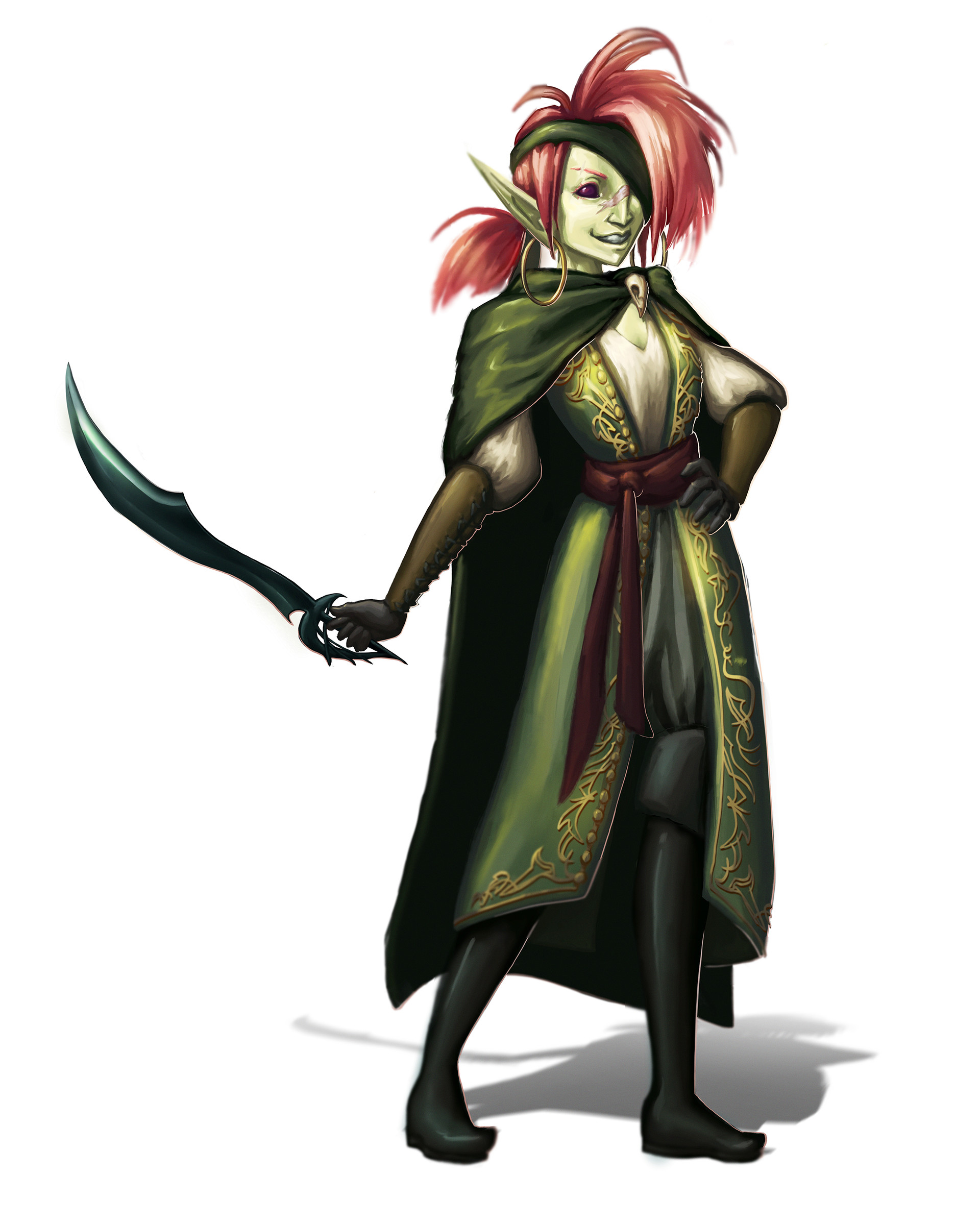 Sol Valdez - Elven Pirate Character Art