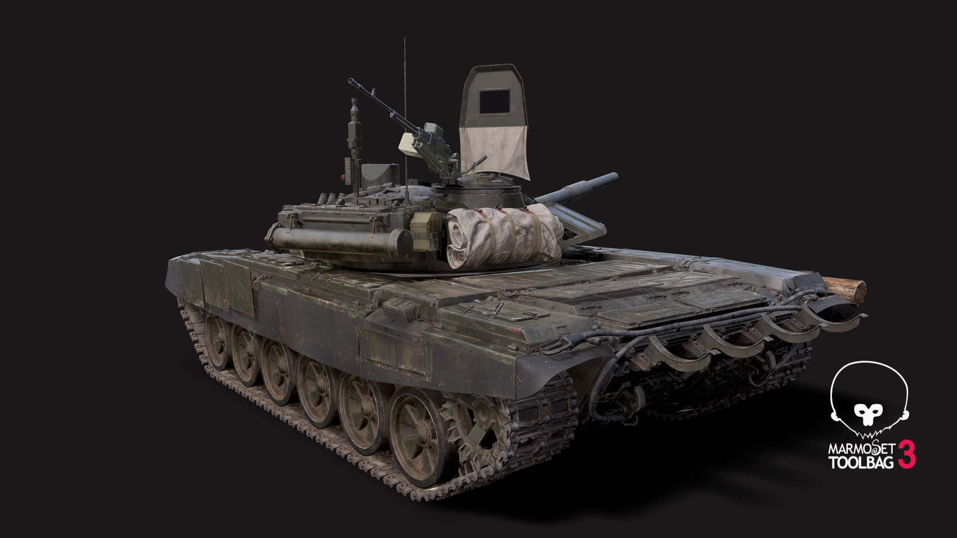 Alexandr Gladis - T-72 B3 ( Rigged Low-Poly PBR Materials 3D model)