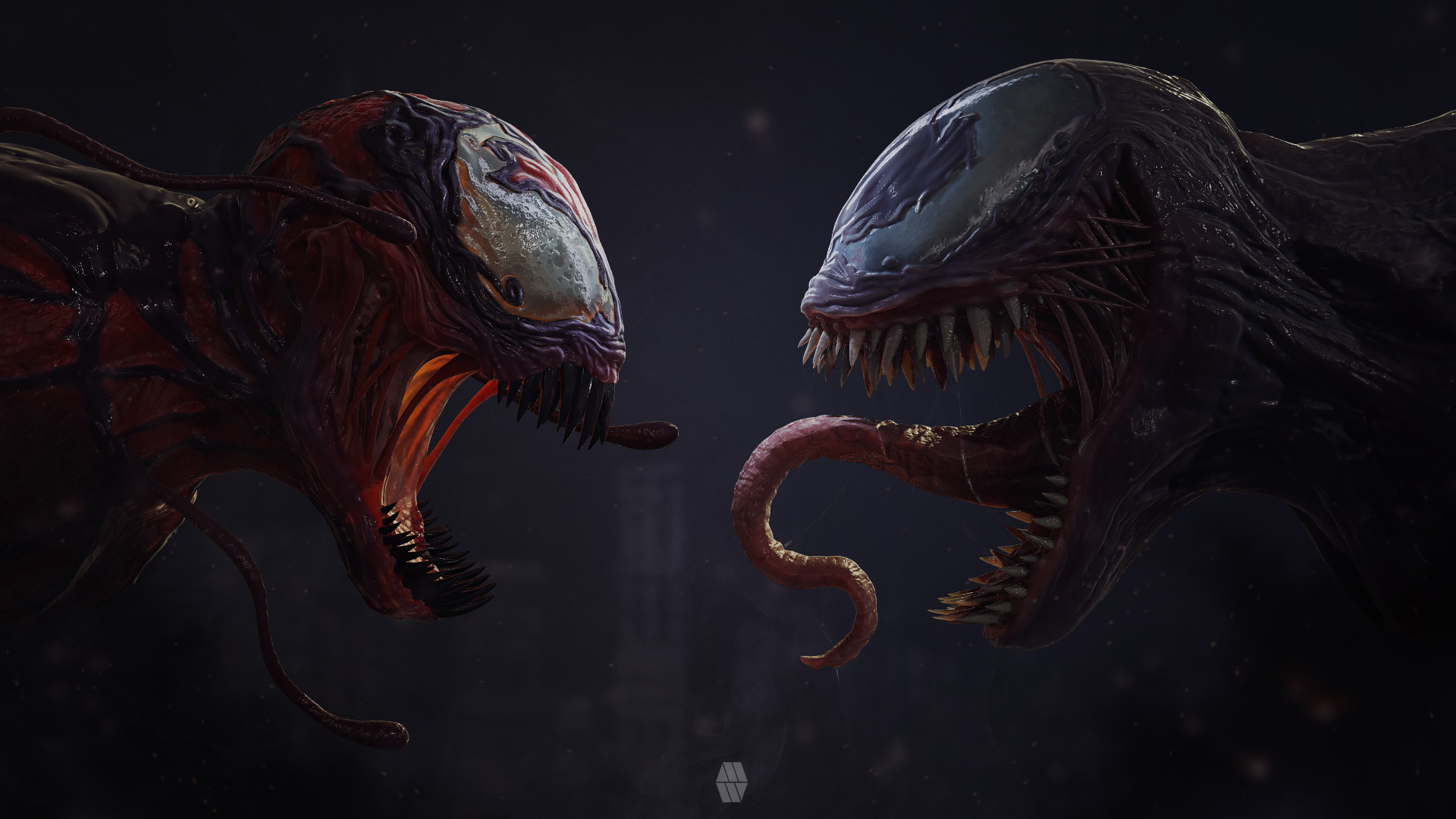 ArtStation - Best of Friends... Carnage meets Venom