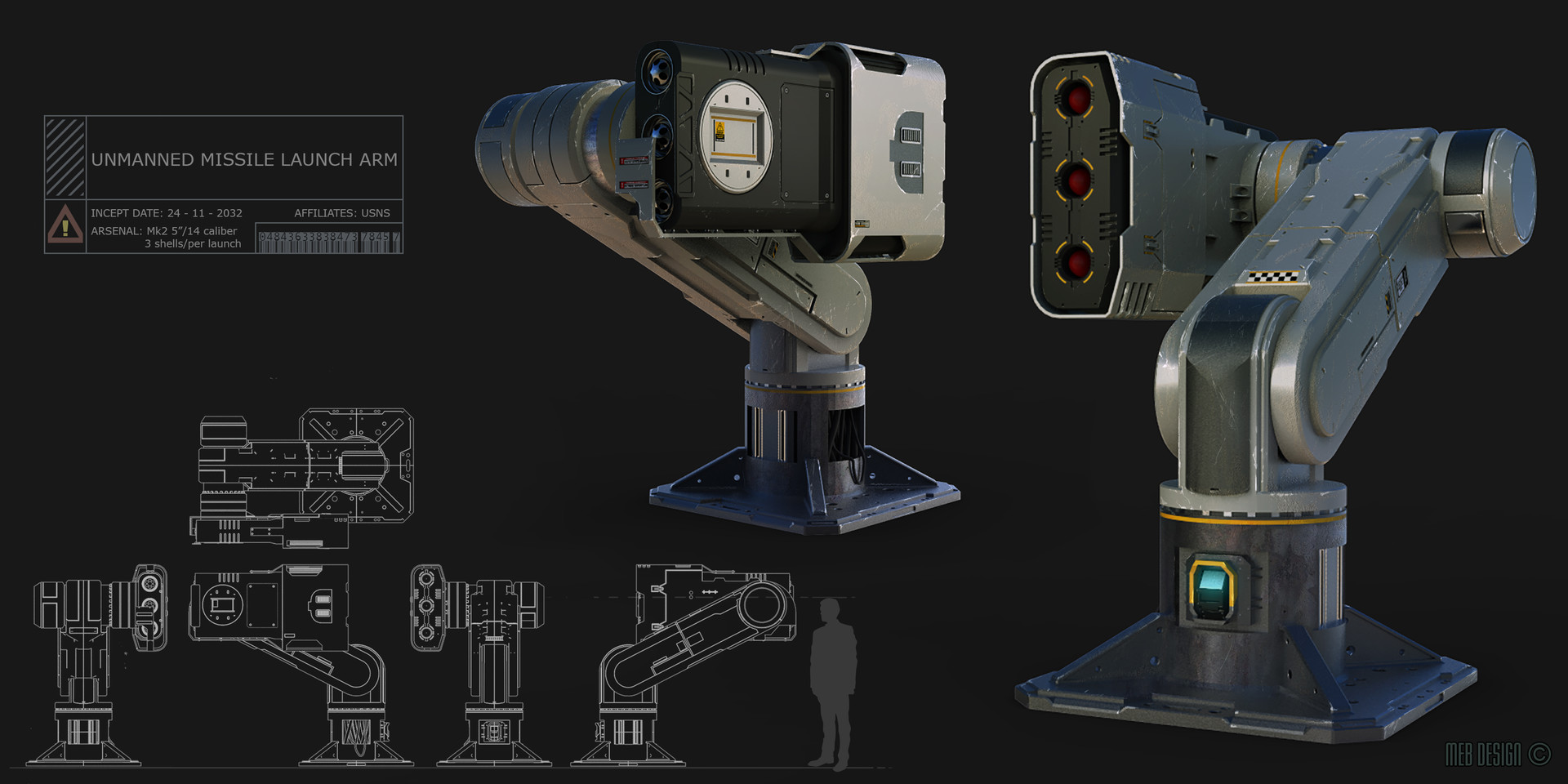 Mark Button - Missile Launcher Arm