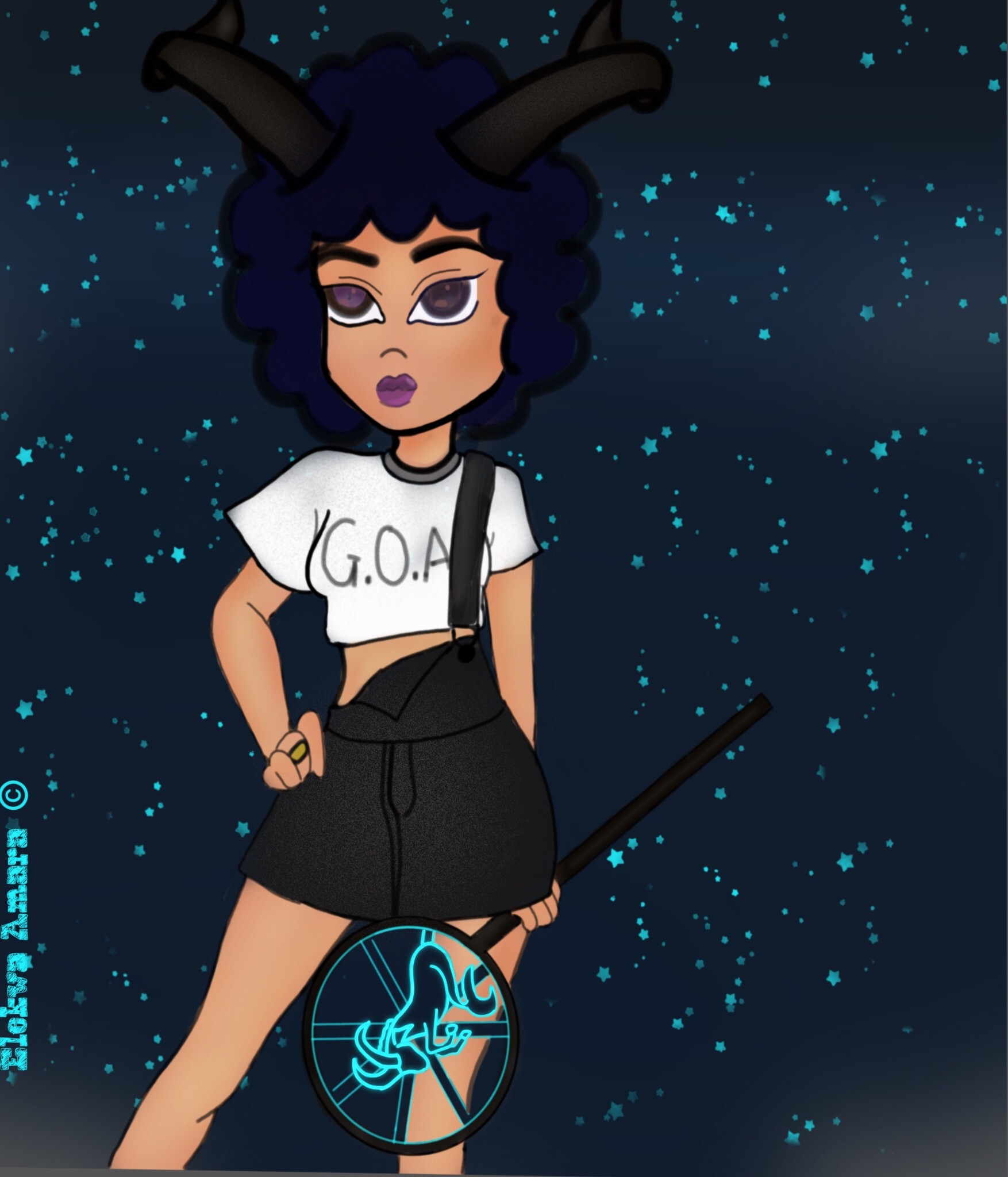 ArtStation - Zodiac babes- capricorn