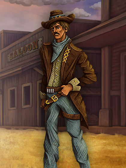 ArtStation - Cowboy for a Western T3 game