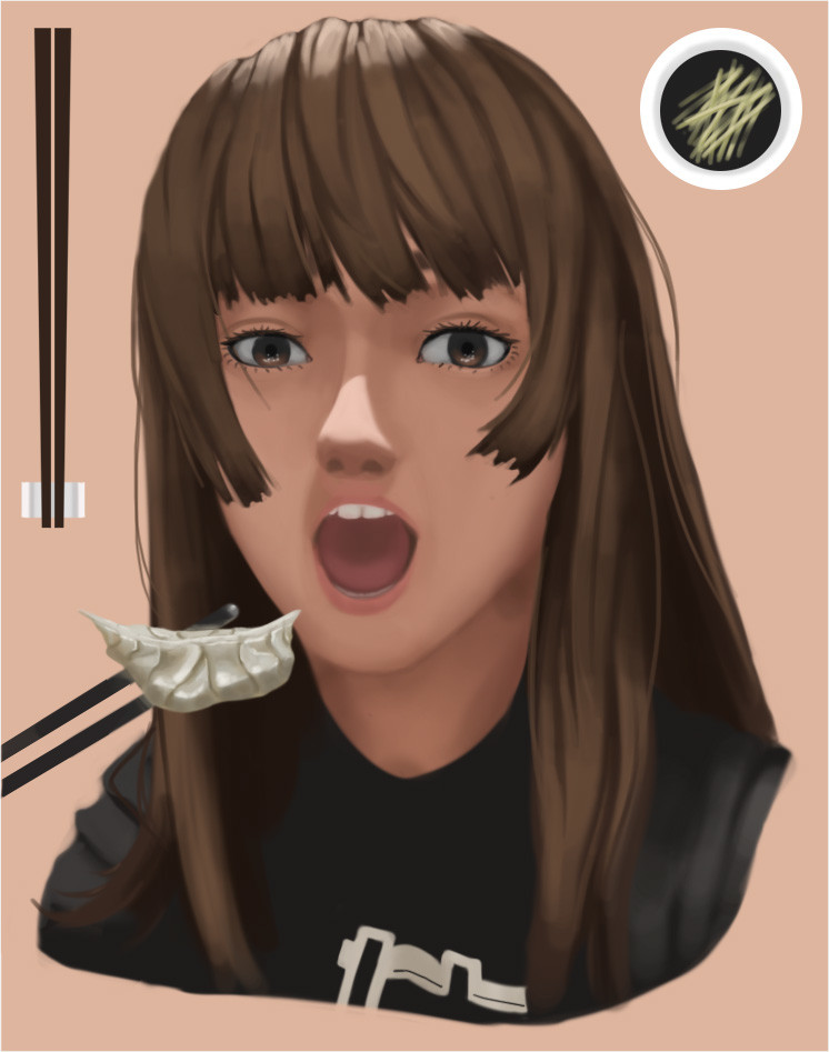 ArtStation - Eating Dumpling (Photostudy)