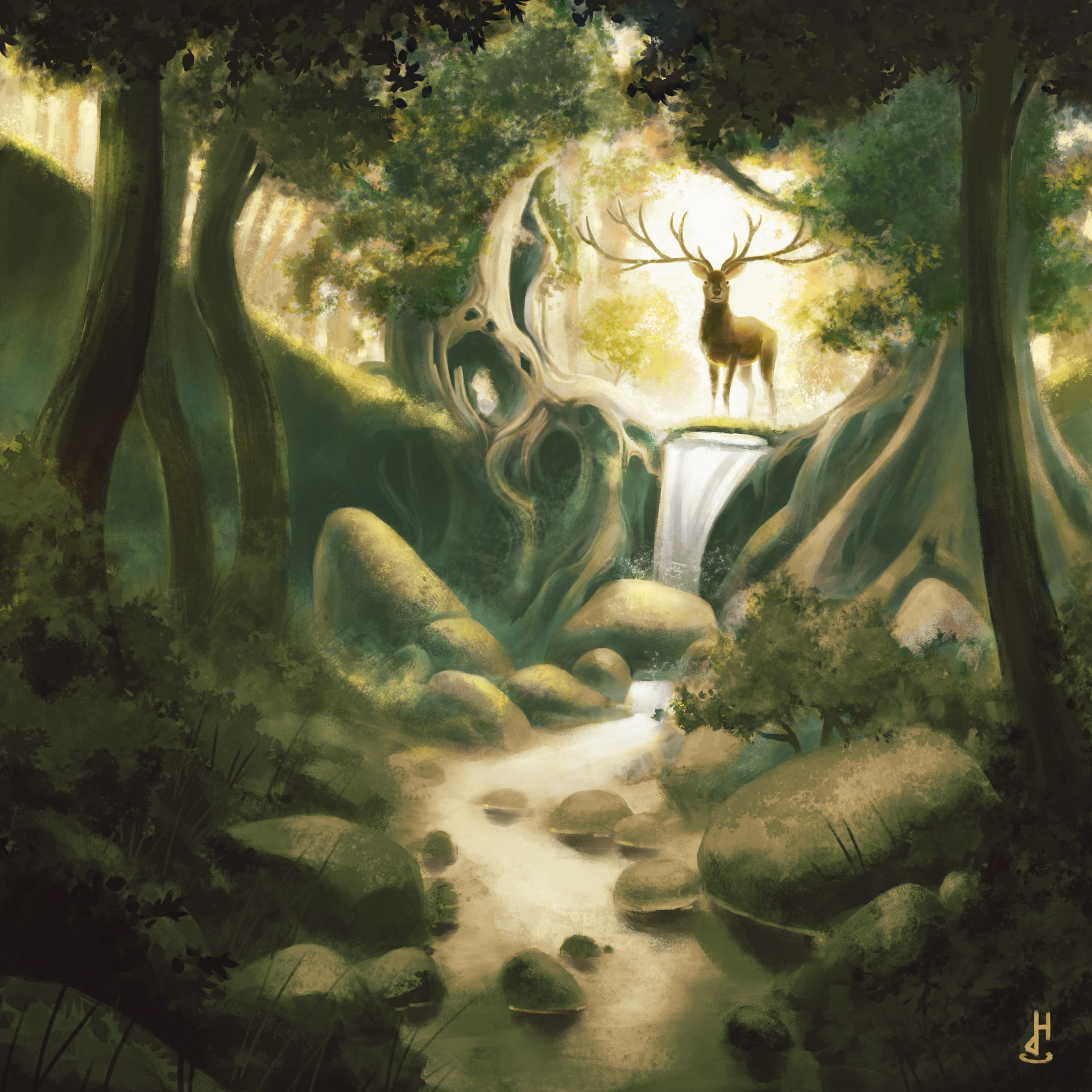 ArtStation - illustration forêt