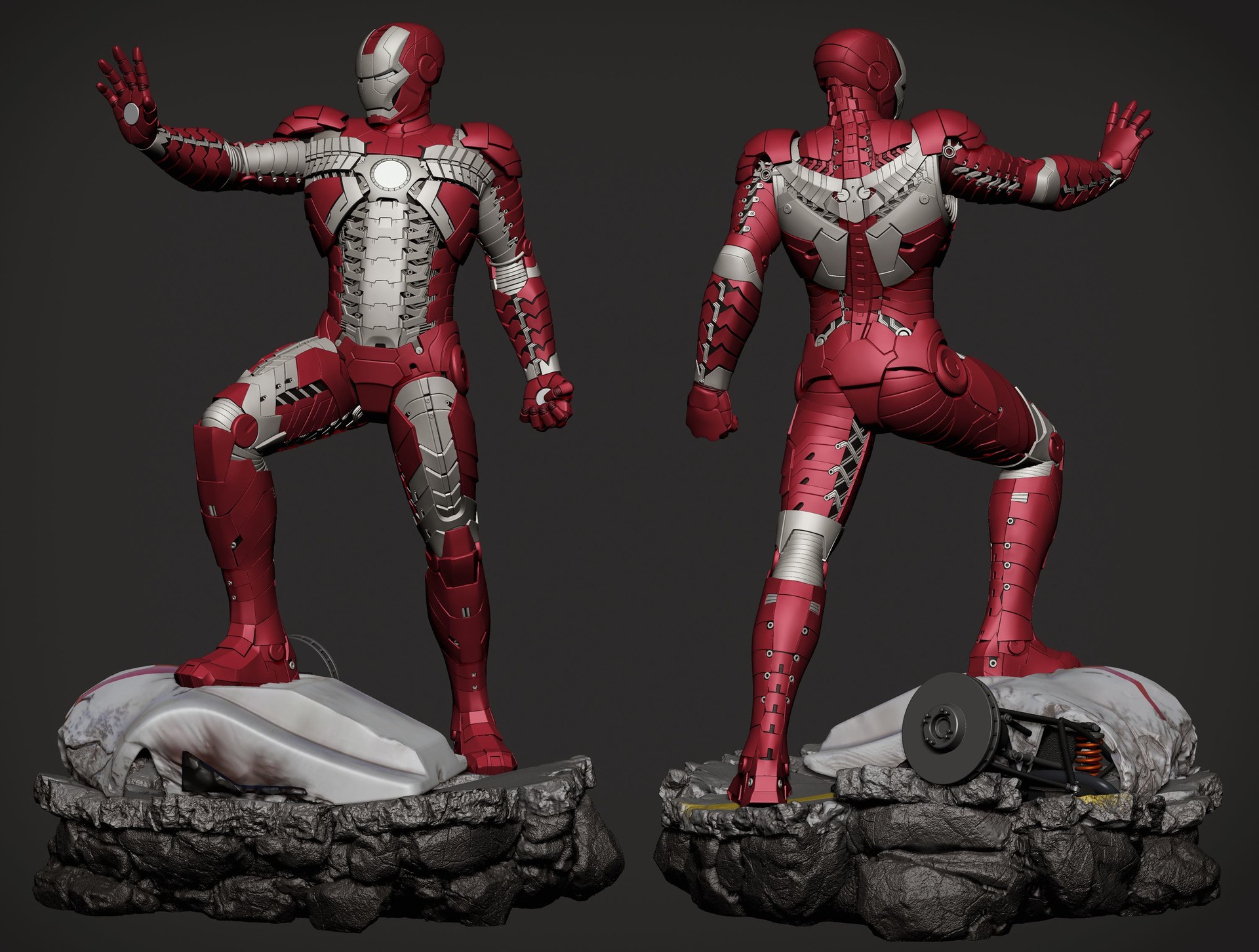 how to draw iron man mark 5