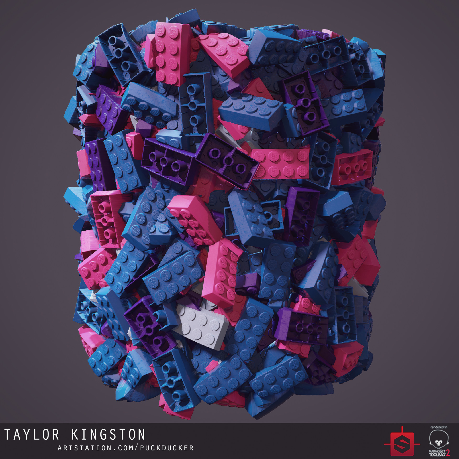 Taylor Kingston - Scattered Lego Bricks Study