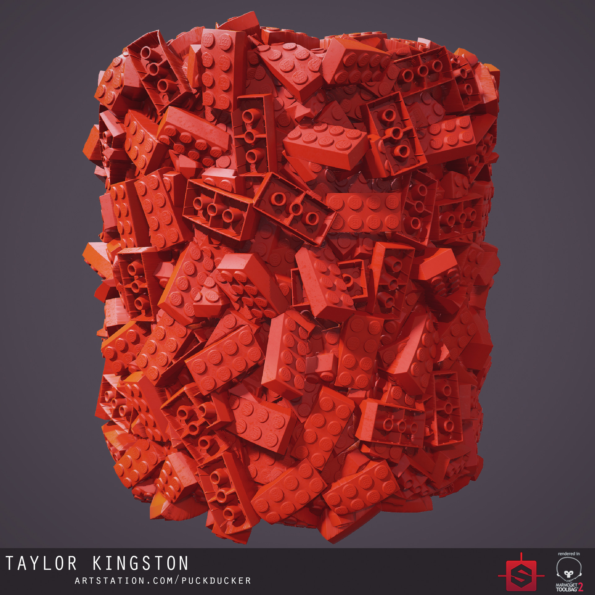 Taylor Kingston - Scattered Lego Bricks Study