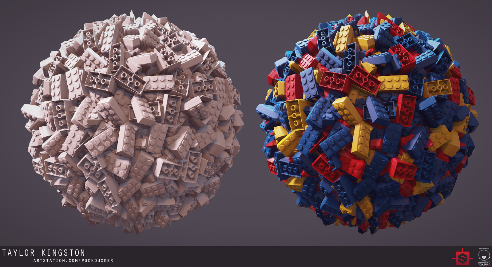 Taylor Kingston - Scattered Lego Bricks Study