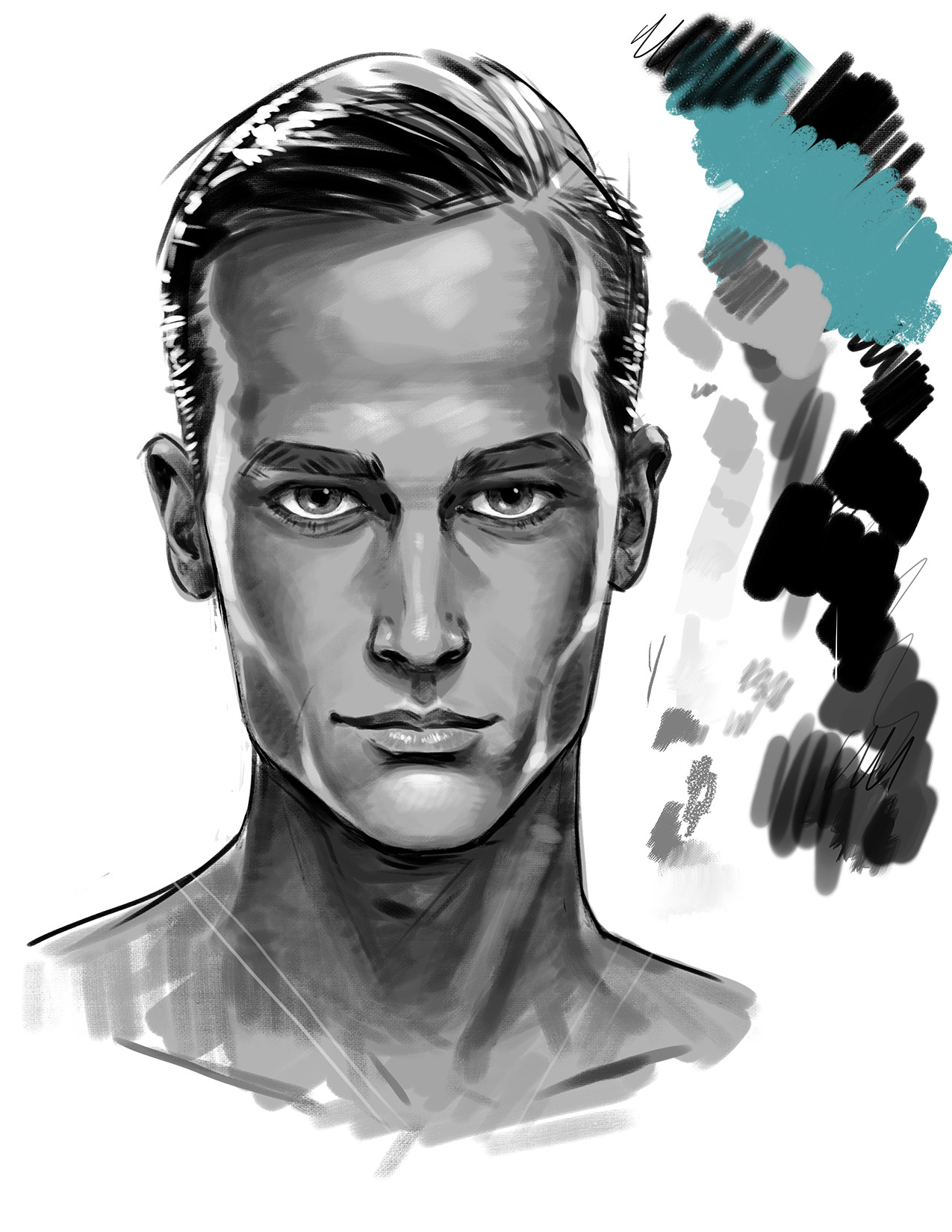 ArtStation - Male face study.