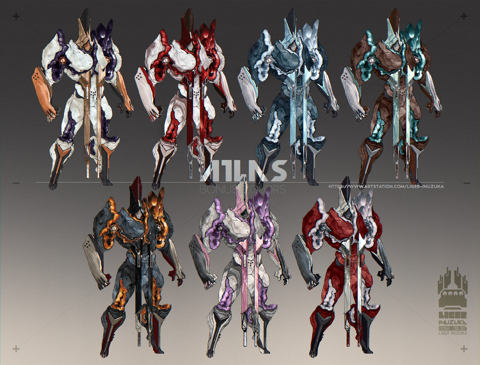 Liger Inuzuka - Warframe: Atlas Deluxe Skin Contract Concept Art