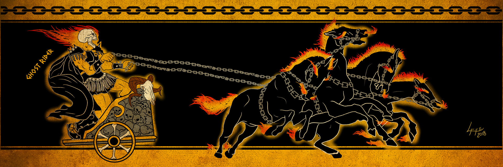 ArtStation - Ghost Rider in Ancient Greece