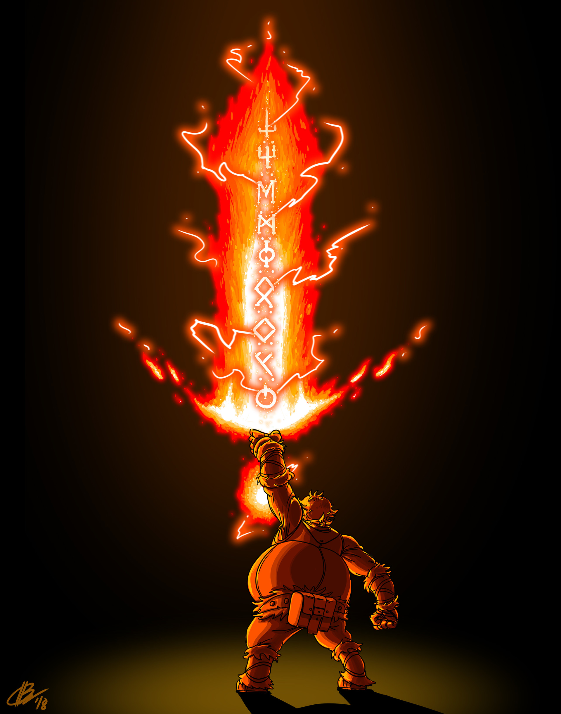 ArtStation - Nordic Fire Sword