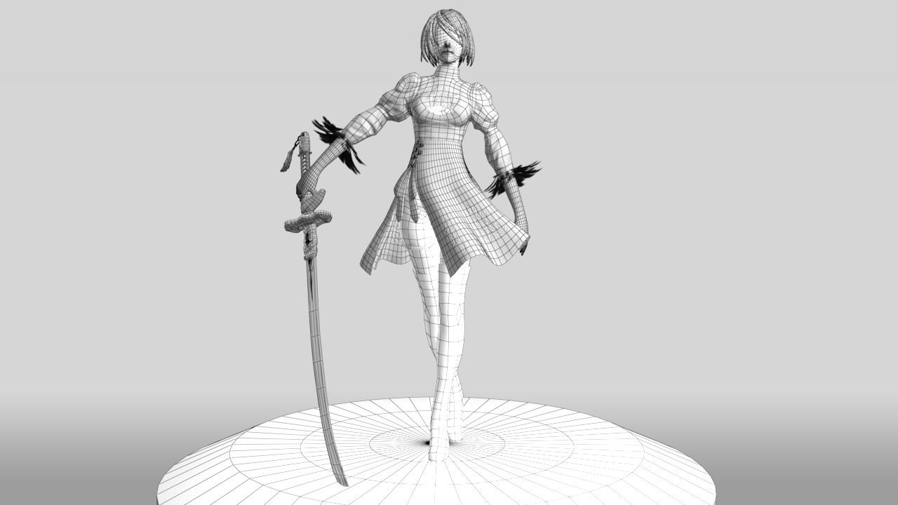 Astrid Della - Nier Automata - 2B 3D model