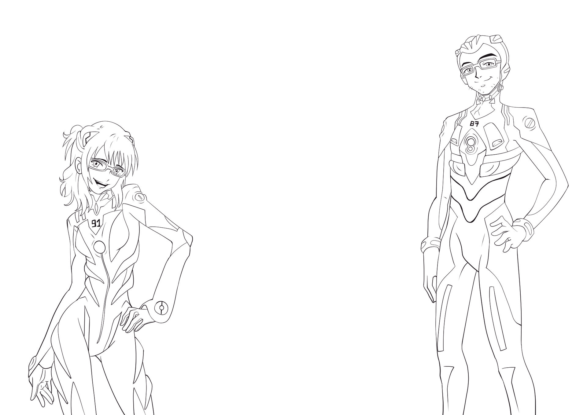 neon genesis evangelion coloring pages