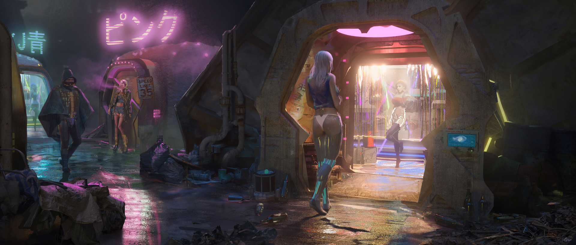 ArtStation - Cyberpunk bar