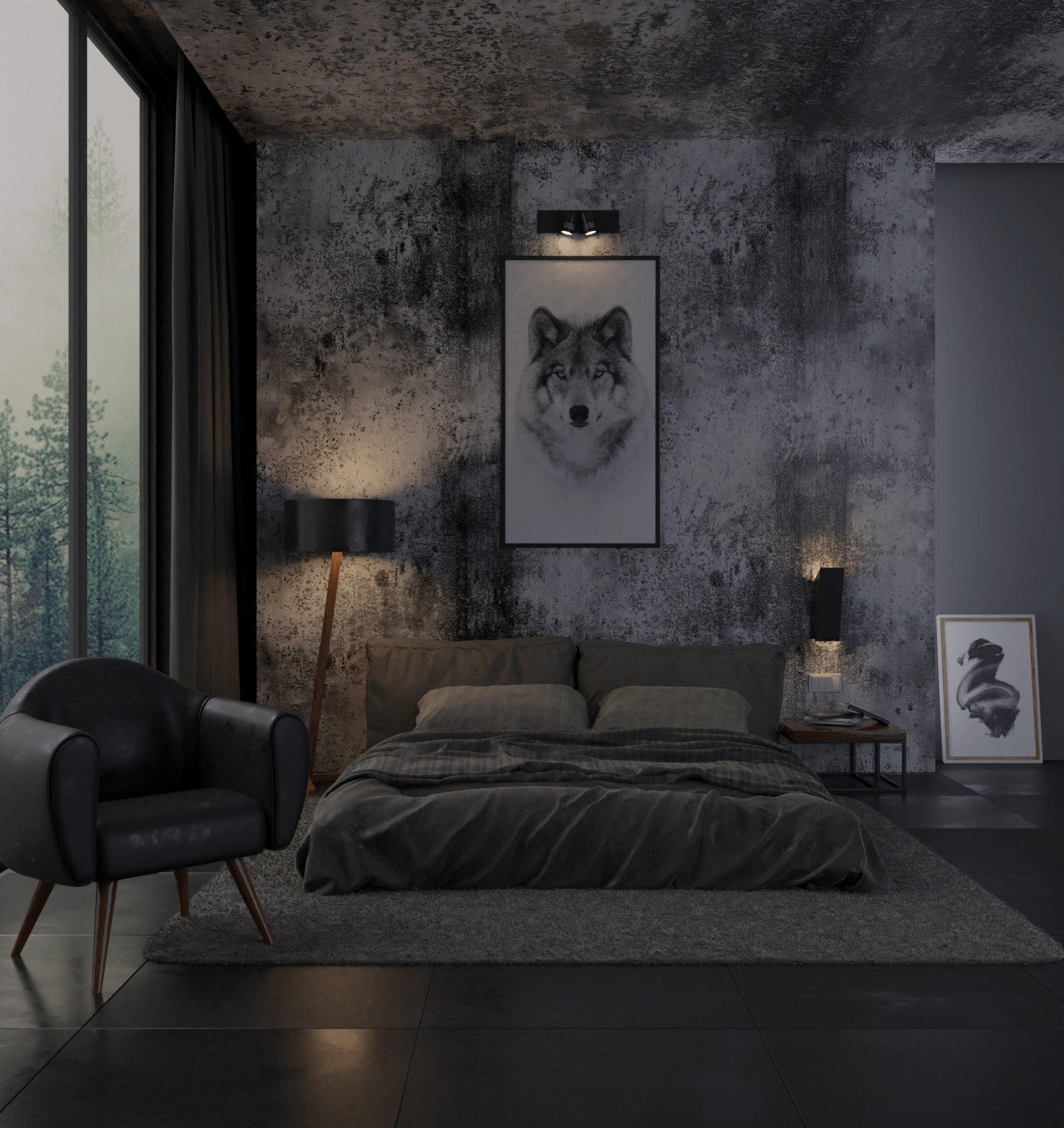 ArtStation - Bedroom interior scene