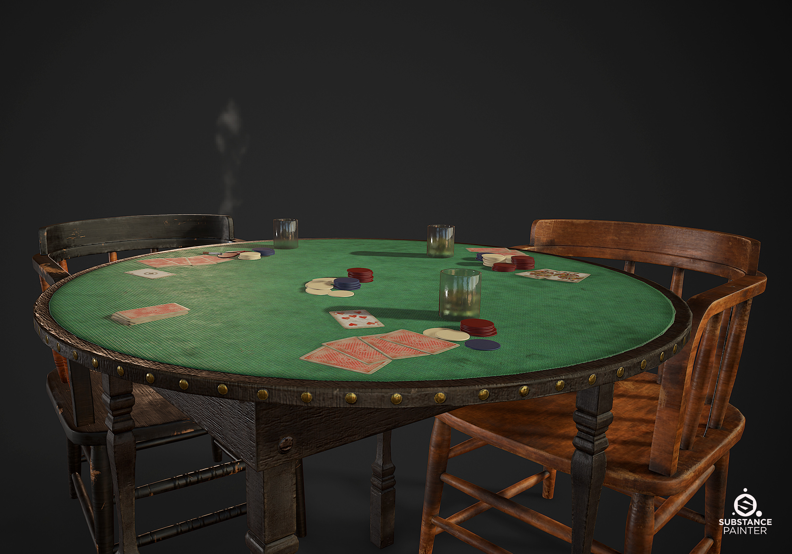 Ahmet Bluhm - Pokertable - Wild West Prop Set