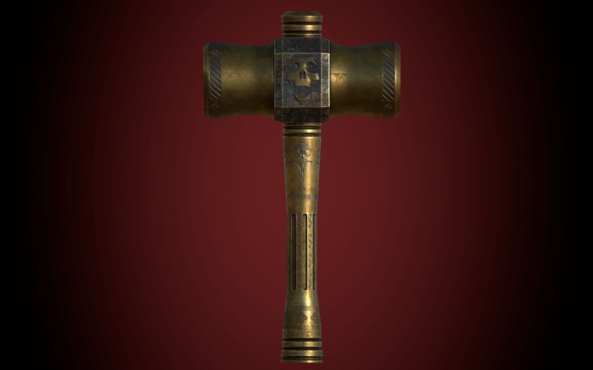 ArtStation - Medieval Gold Hammer