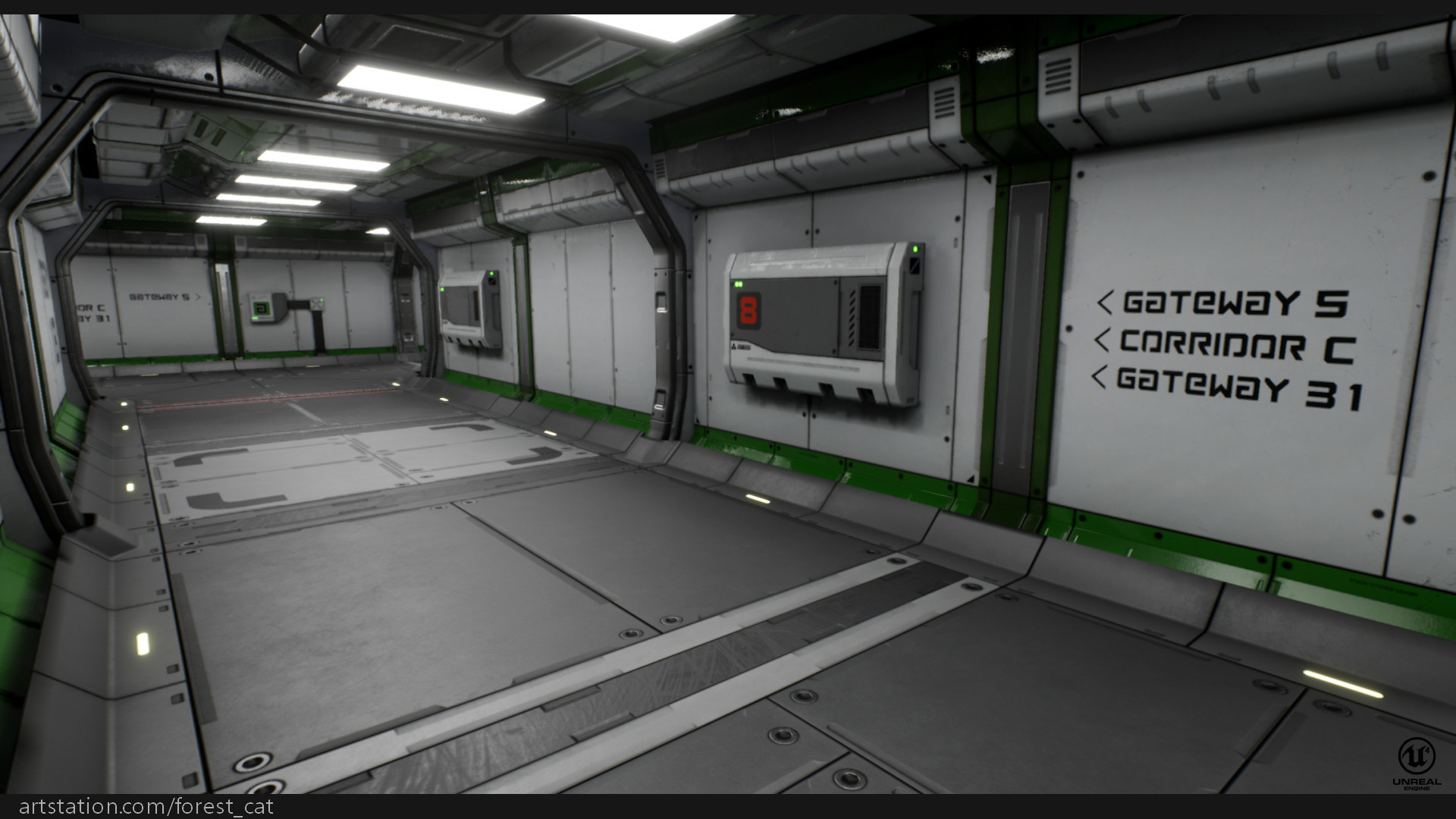 Alexey Novikov - [UE4] Modular Sci Fi Corridor B