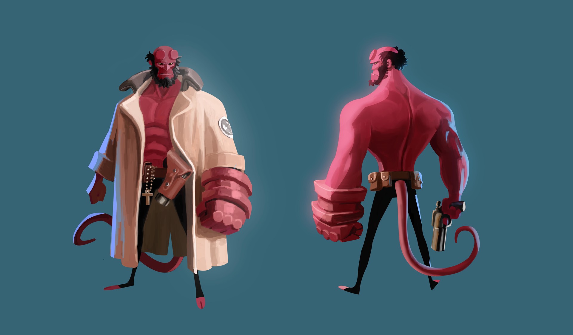 ArtStation - Hellboy fan art