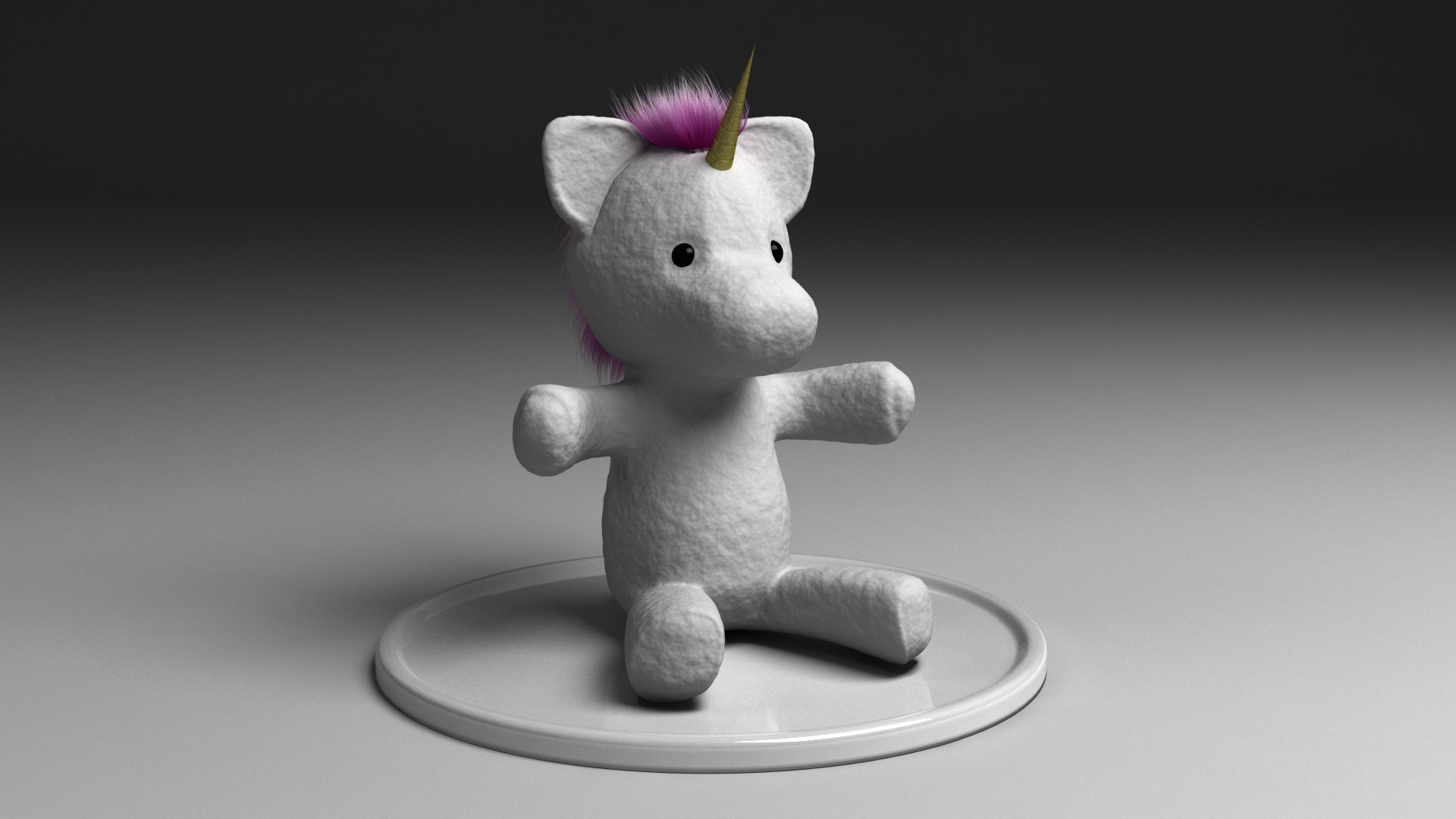 ArtStation - Stuffed Toy Unicorn