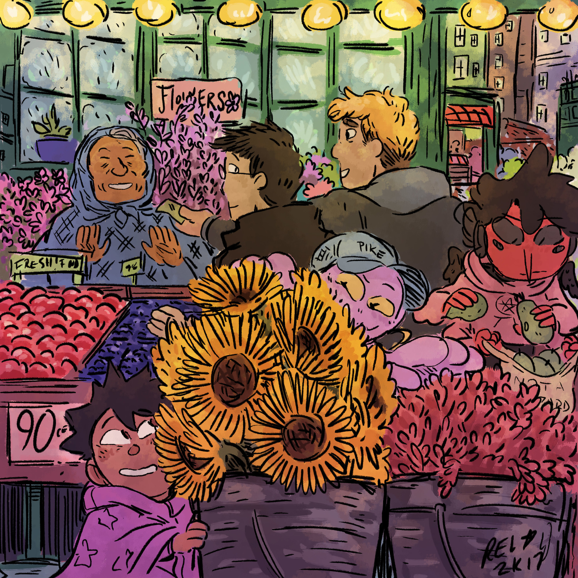 ArtStation - Pike Place w the fam