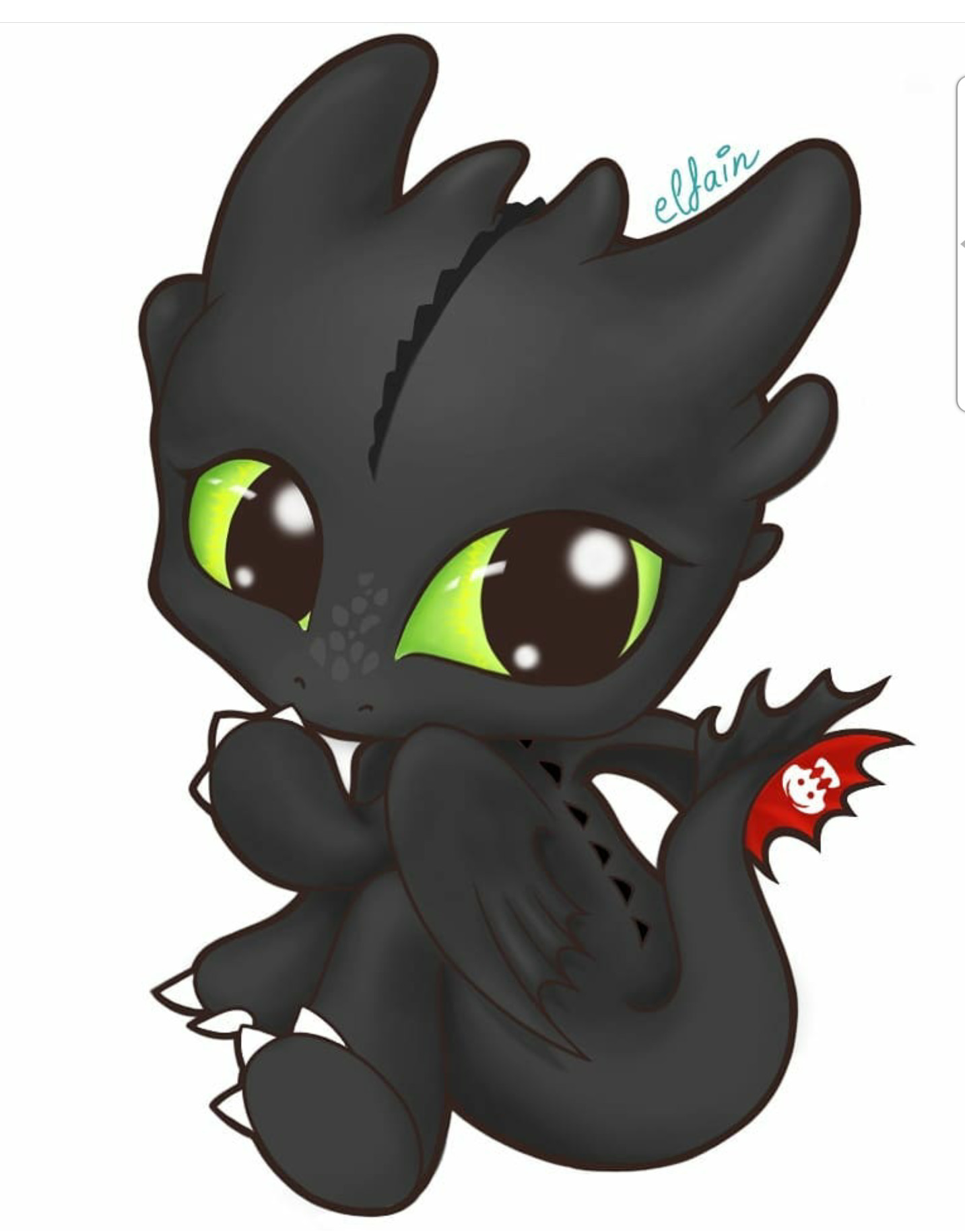 how to draw chibi toothless