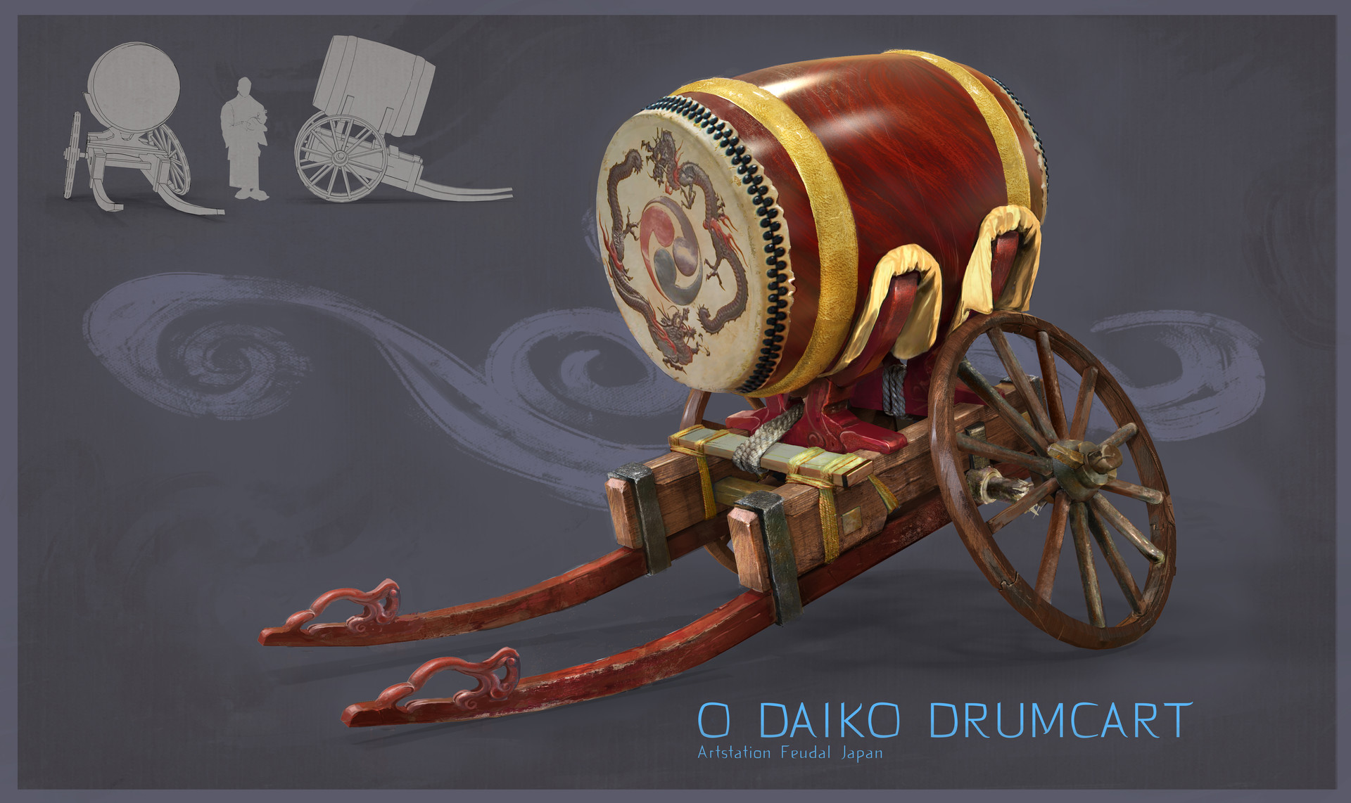 ArtStation - O Daiko Drumcart