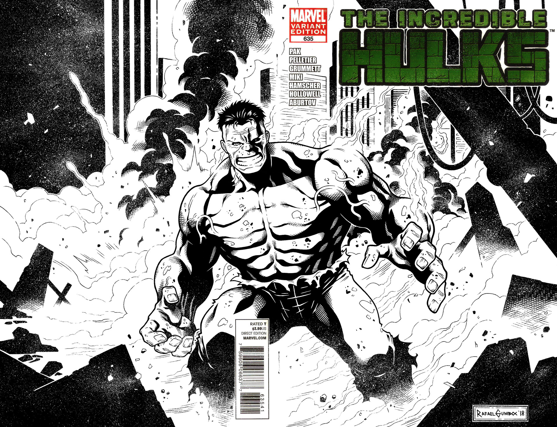 ArtStation - The Incredible Hulk blank cover commission