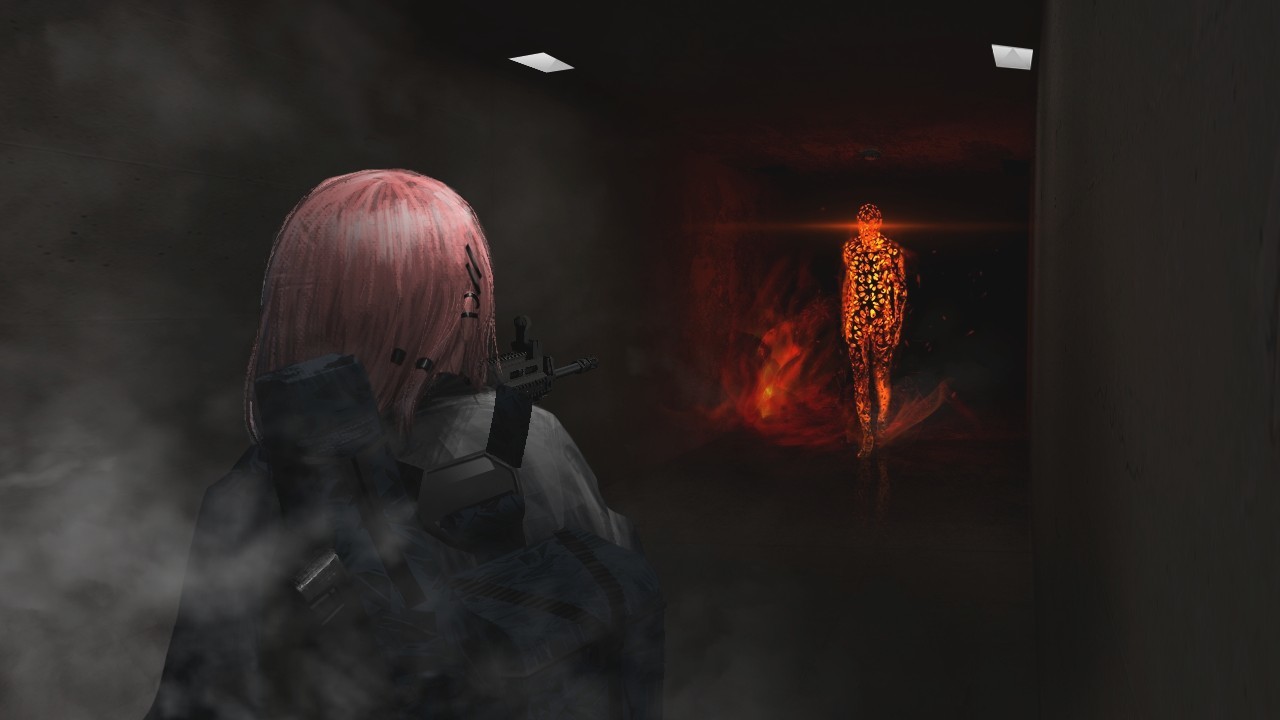 ArtStation - Burning and steam corridor