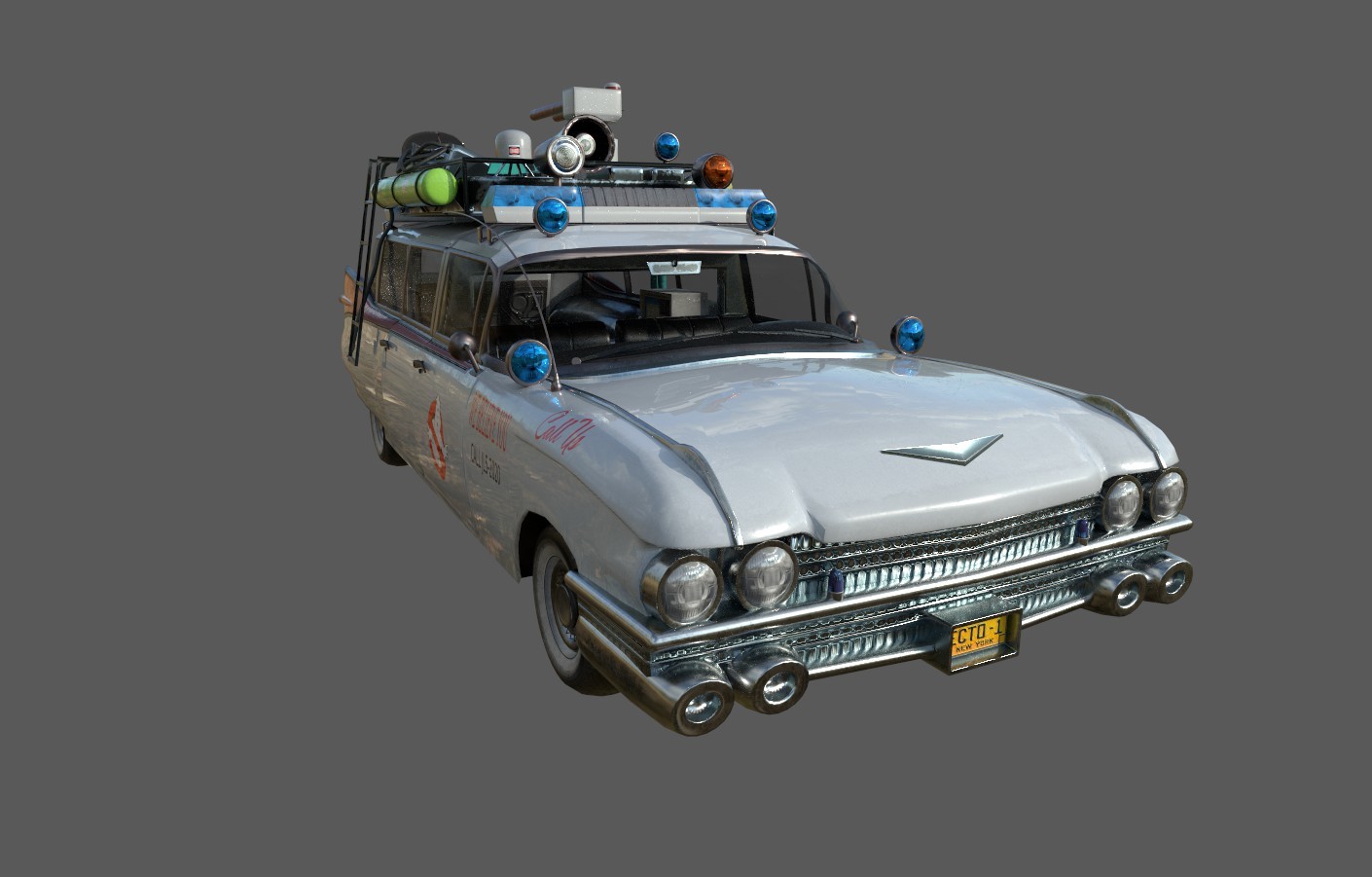 ArtStation - Game Asset Modeling: Ghostbusters ECTO1