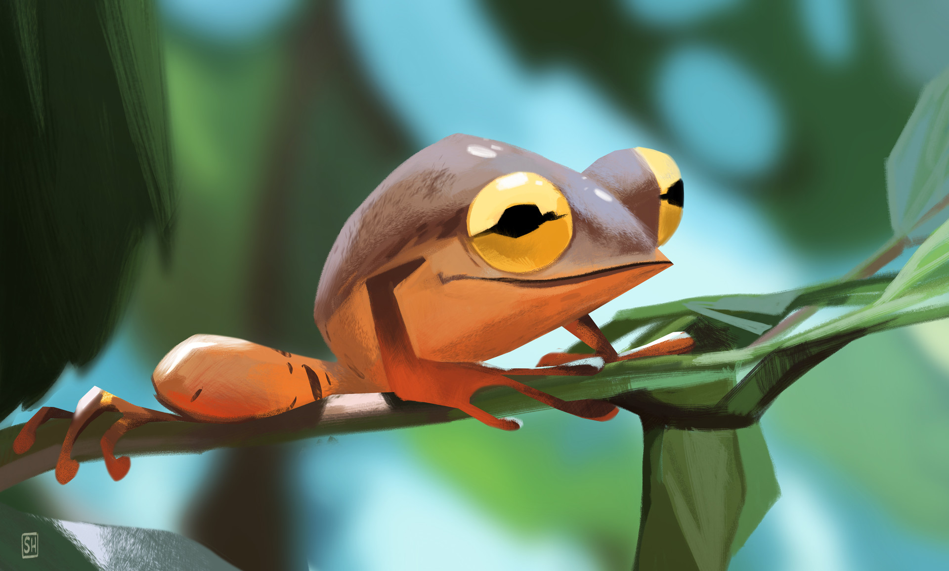 ArtStation - Frog Painting Study
