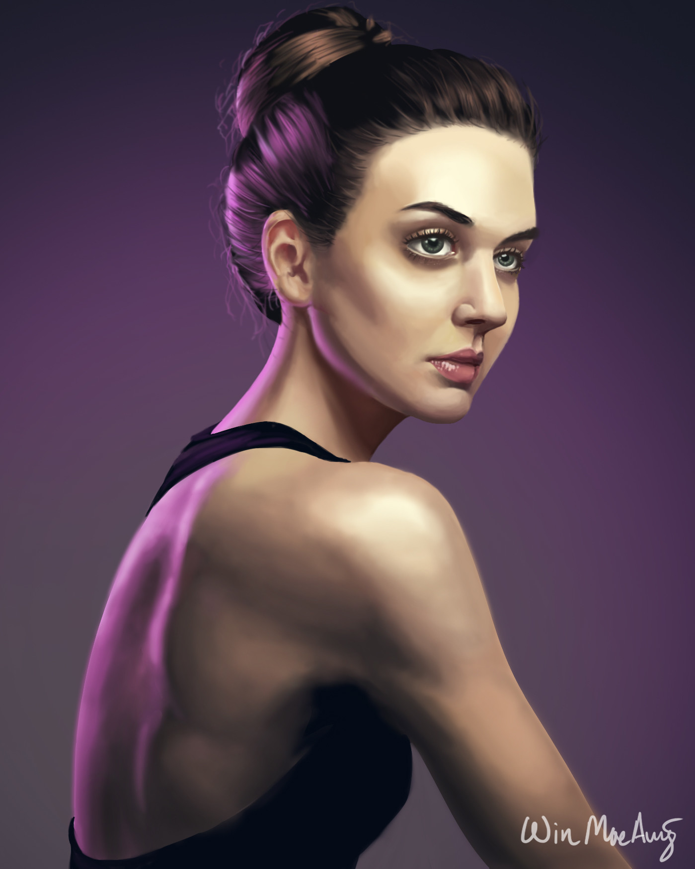 Win Moe Aung - Skin tone study 1