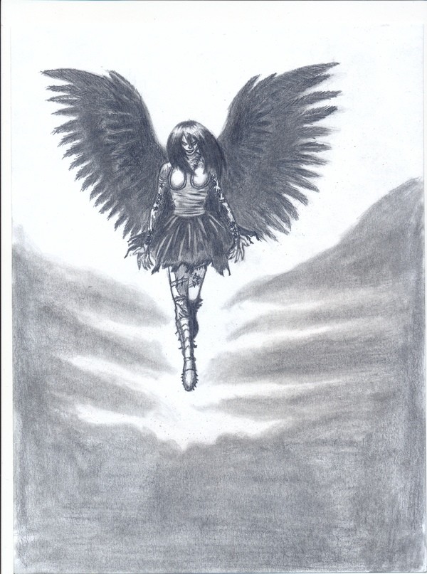 how to draw raven wings