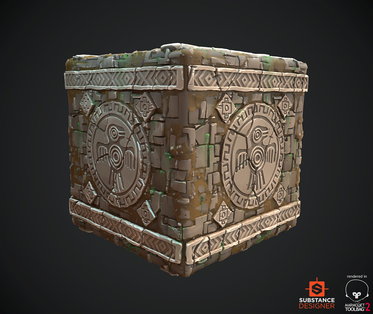 Elliott Butler - Aztec stylised stone work