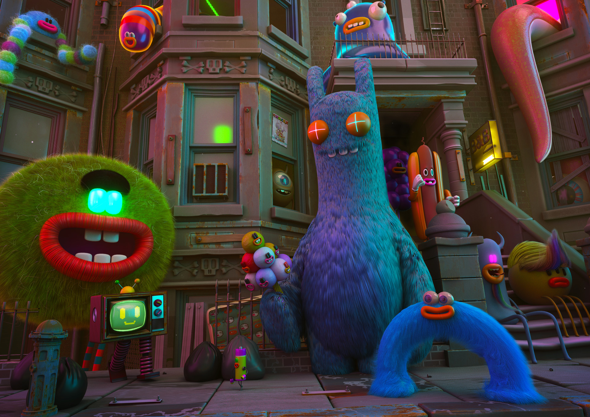 ArtStation - monsters street