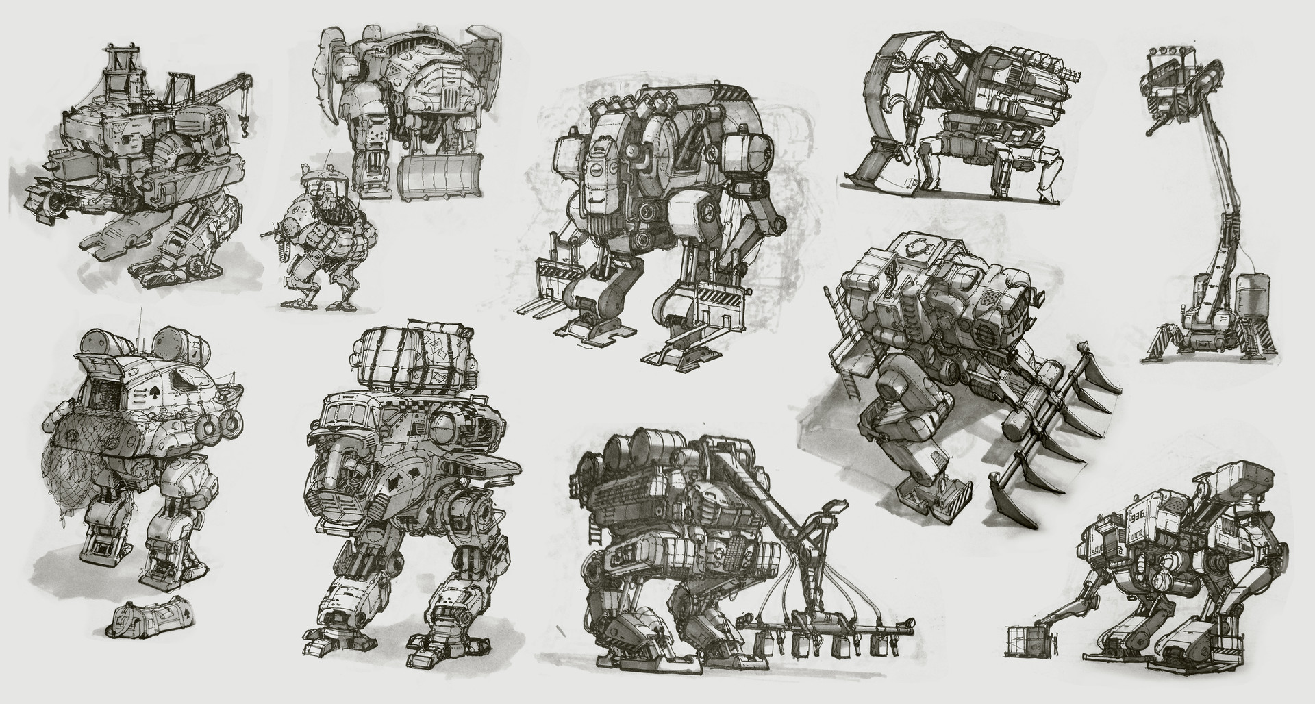 ArtStation - Mech sketch