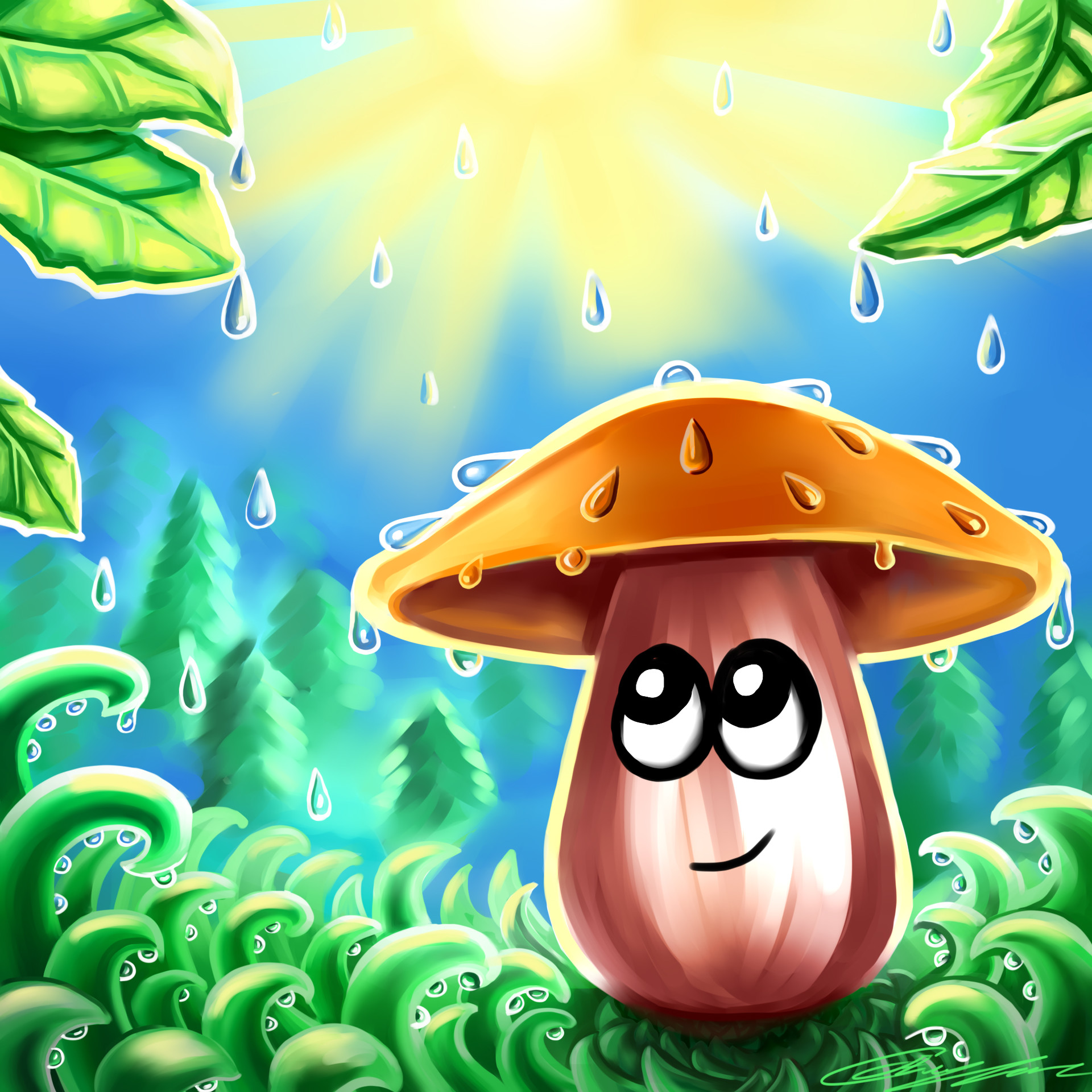 ArtStation - Mushroom rain