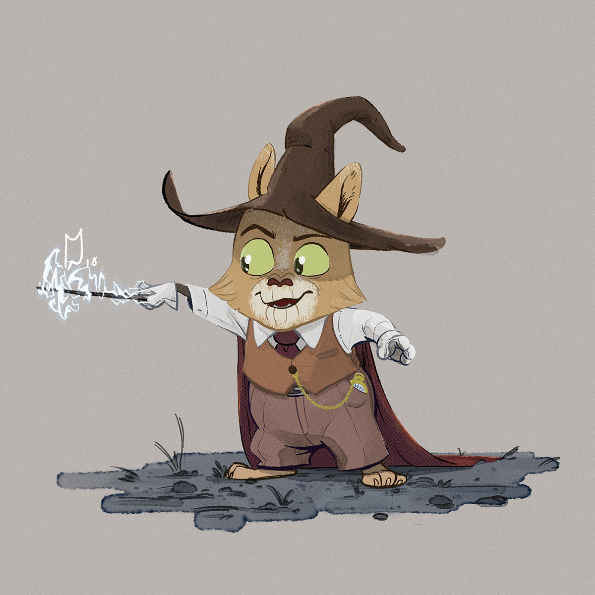 ArtStation - Halloween Cat Warlock