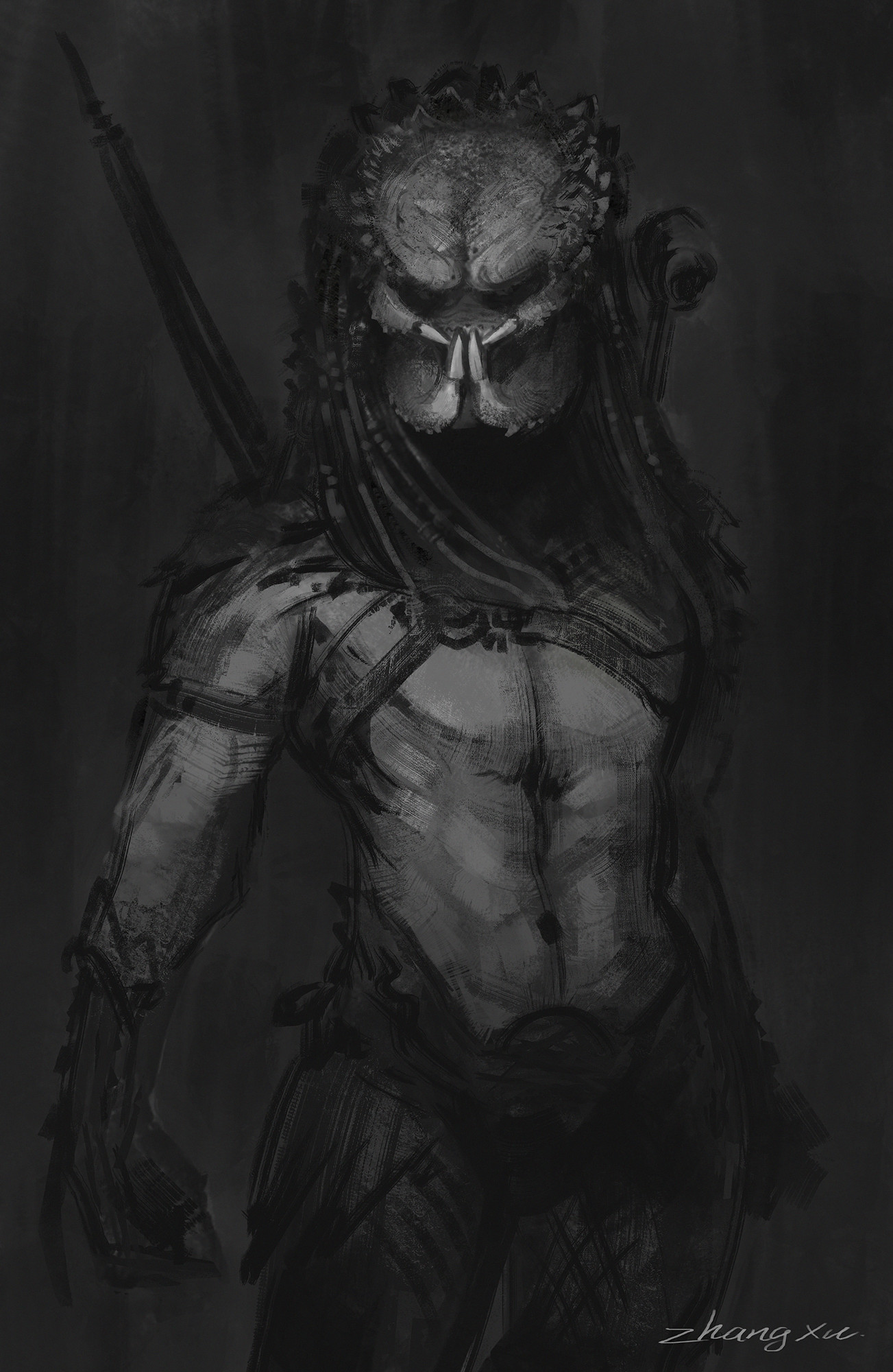 ArtStation - Halloween Sketch practice(predator)