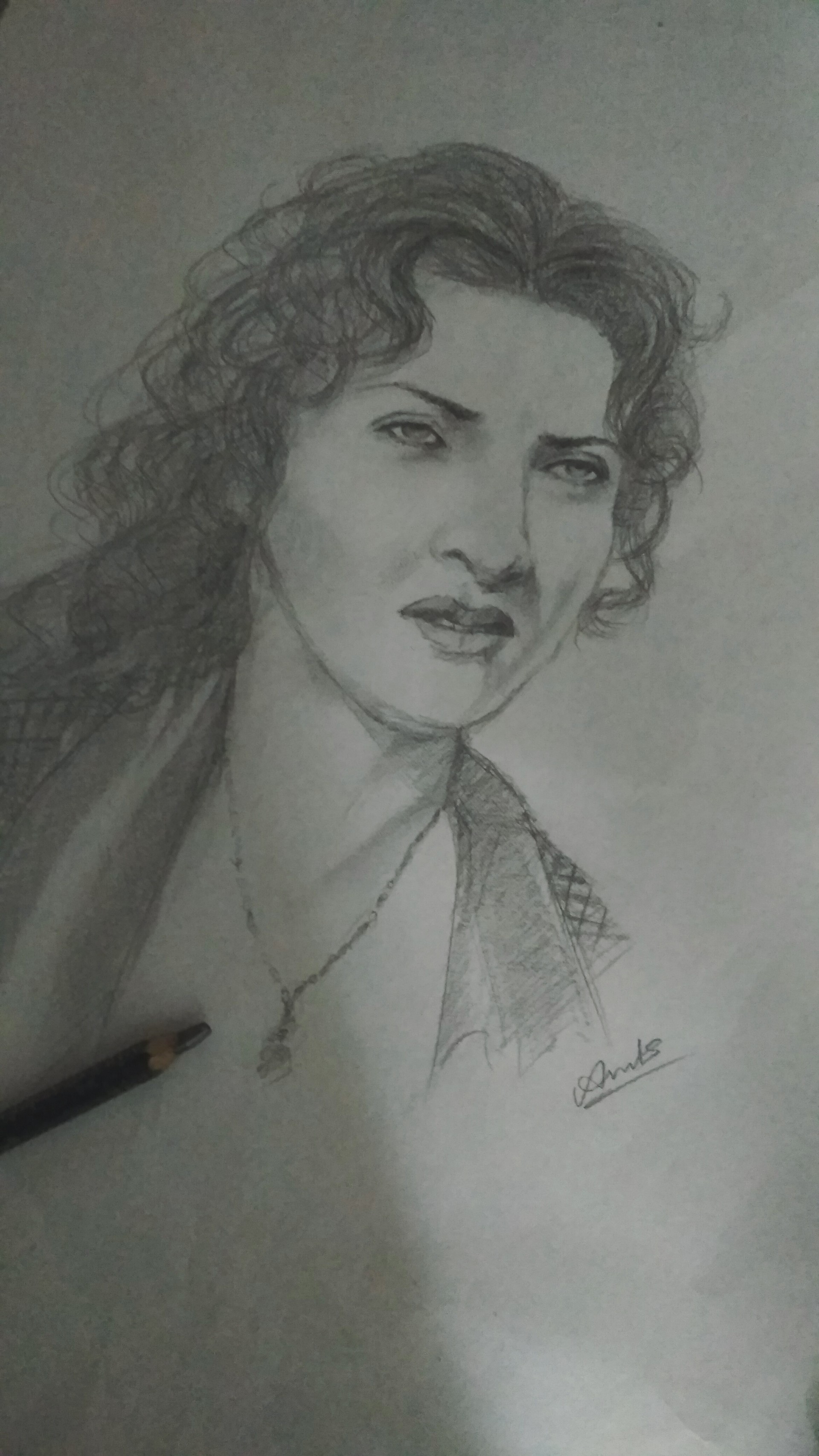 ArtStation - Portrait drawing of a Beautiful woman