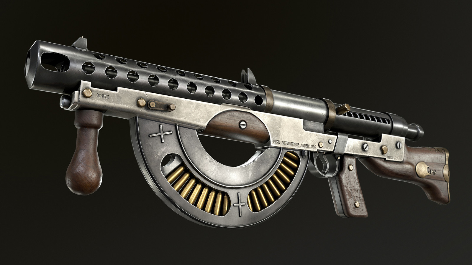 Gregory Trusov - Steampunk assault rifle