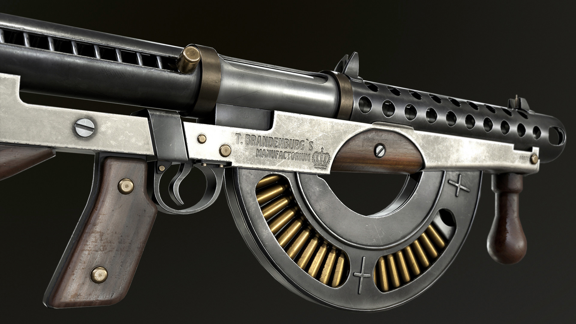 Gregory Trusov - Steampunk assault rifle