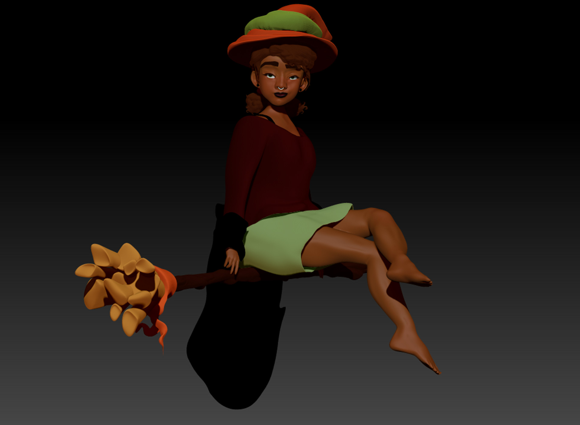 ArtStation - Cute Witch for Halloween