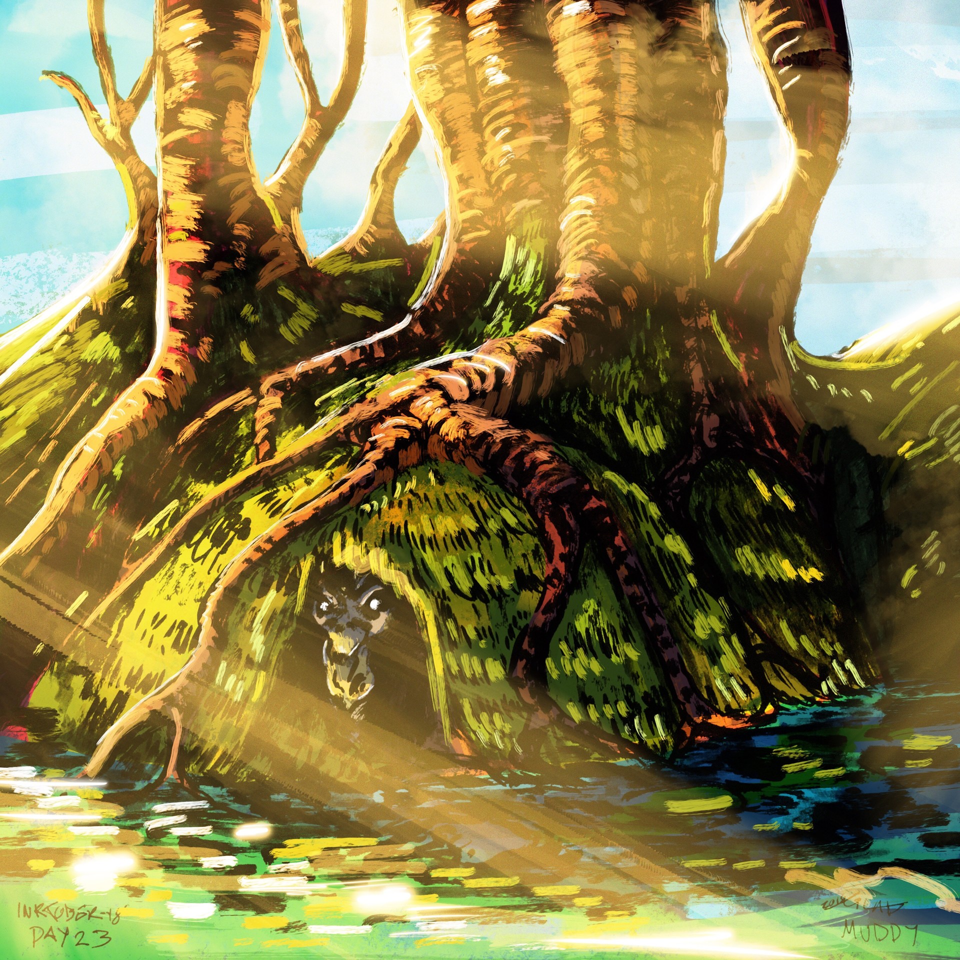 ArtStation - Day 23: Muddy - inktober2018