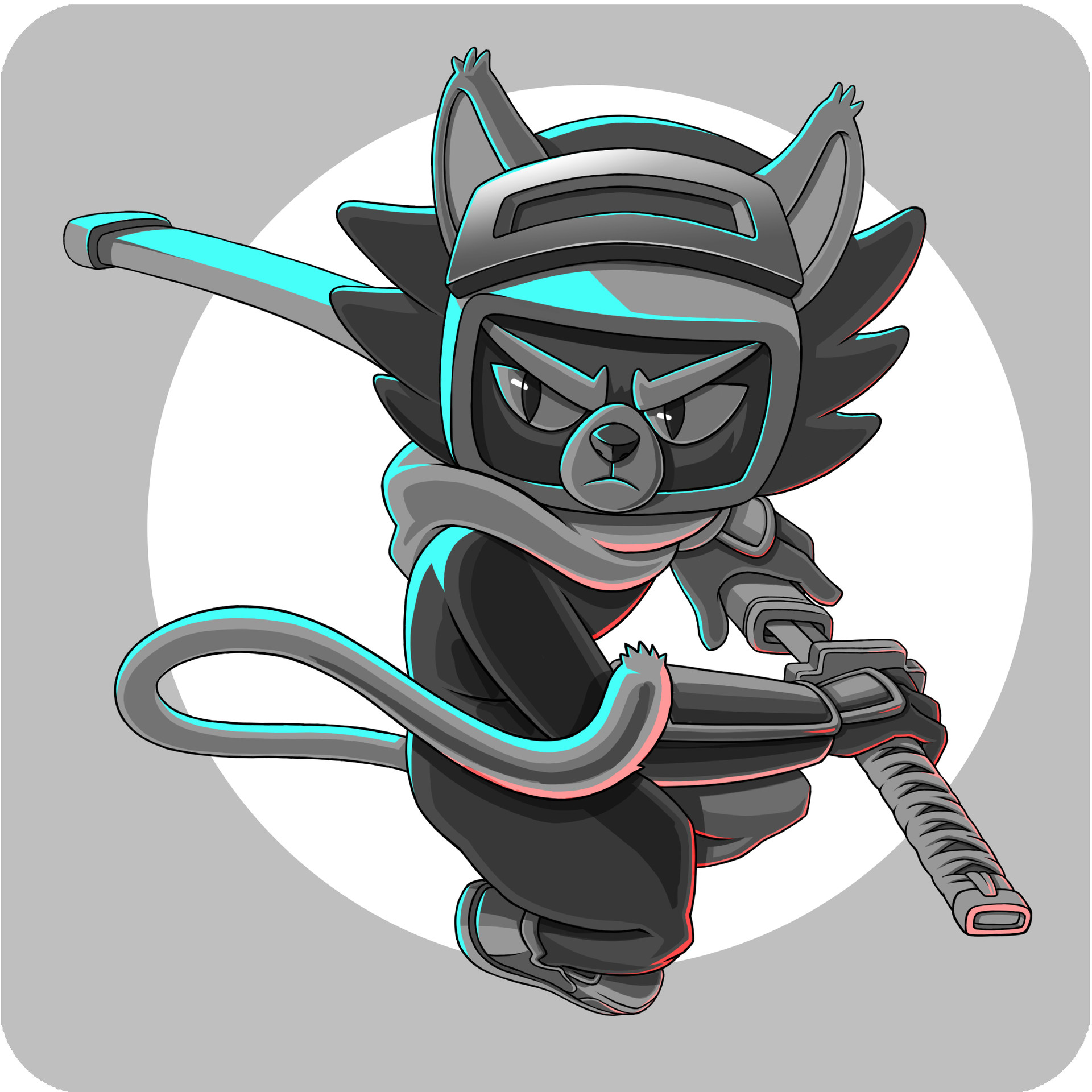 how to draw ninja cat