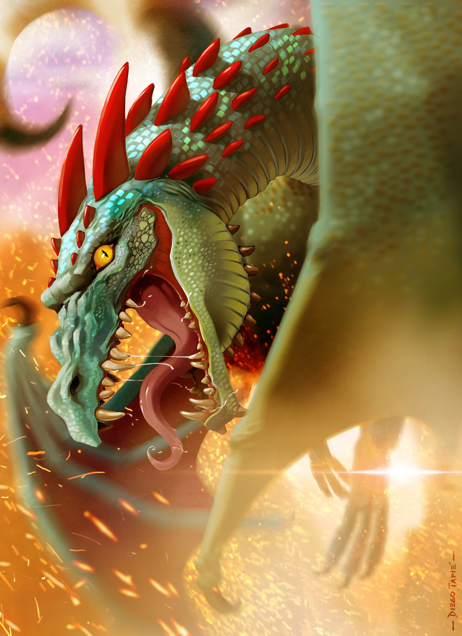 ArtStation - Red scale dragon