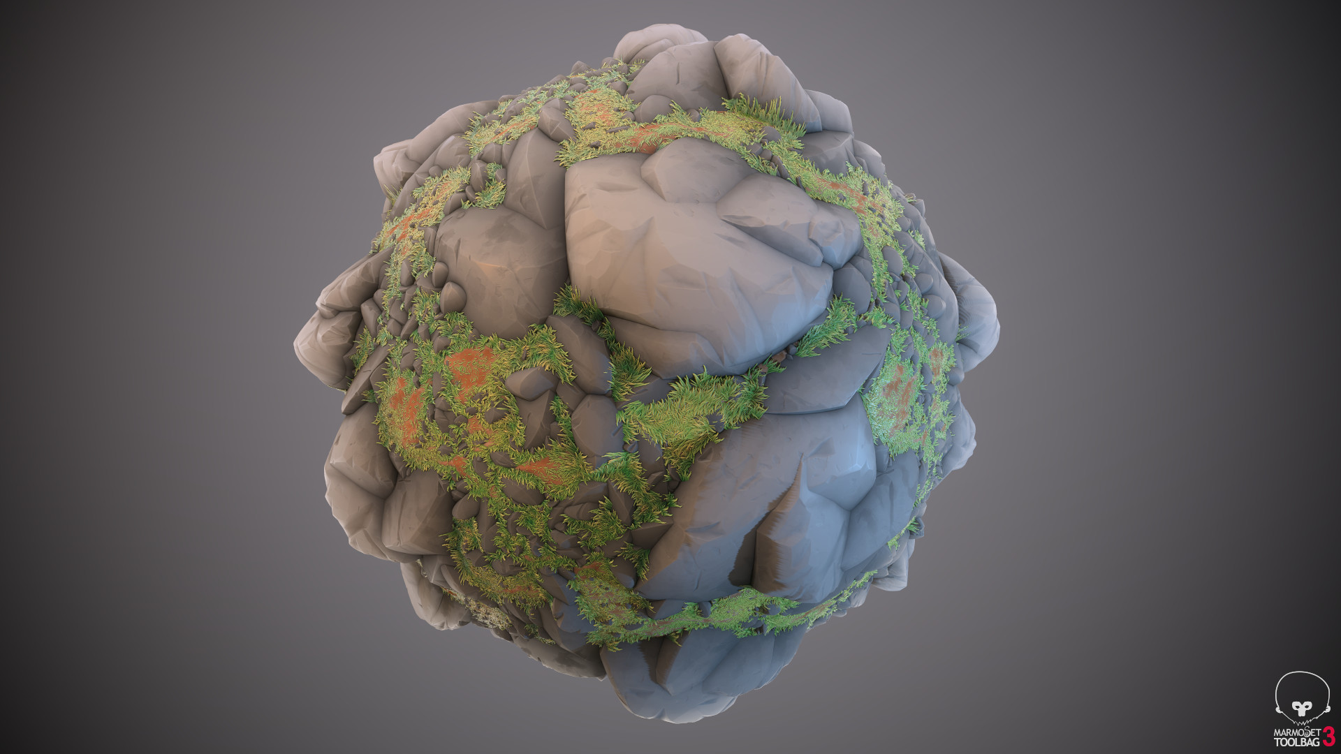 ArtStation - Stylized Grassy Rocks