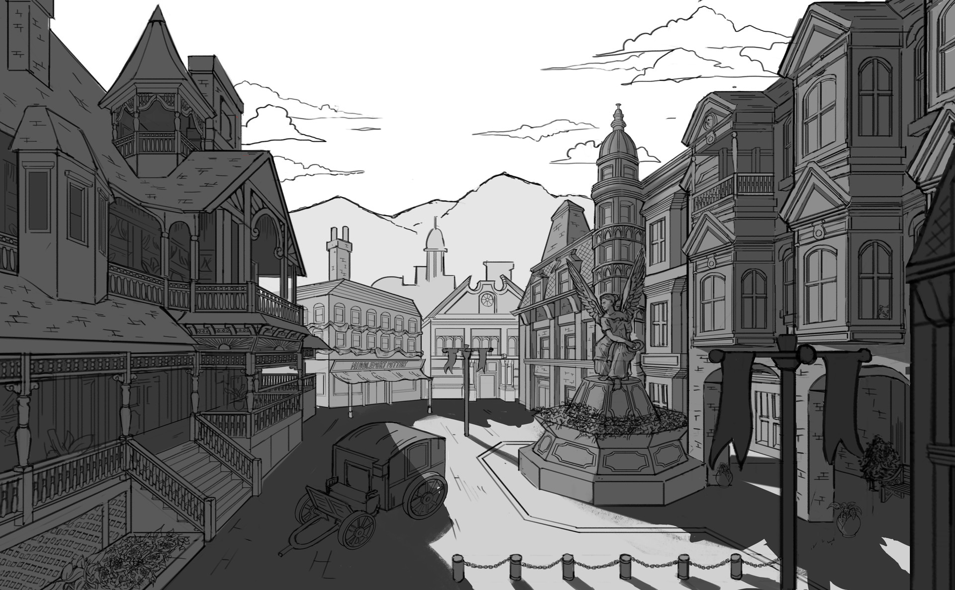 ArtStation - Victorian Environment Concept