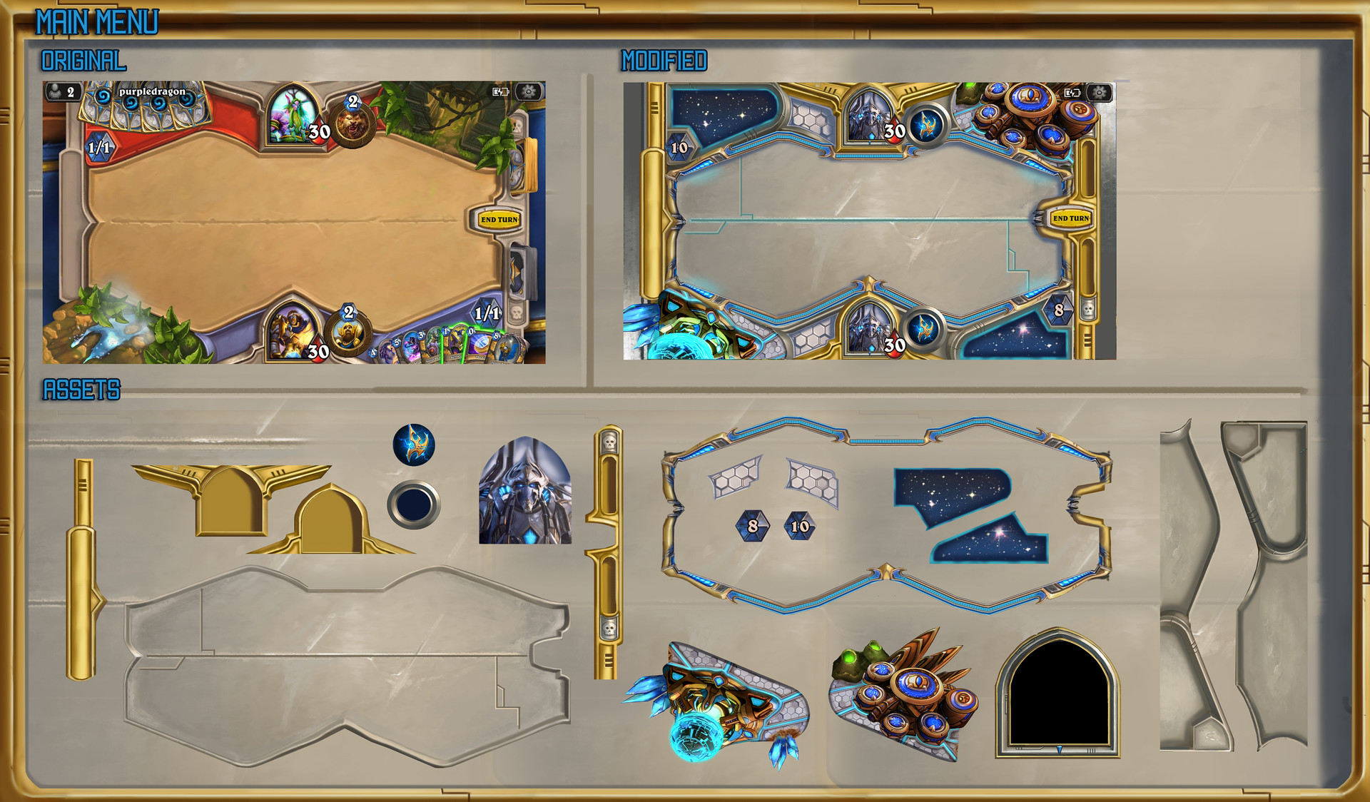 Piriya Sangsukiam - Starcraft-themed Hearthstone UI